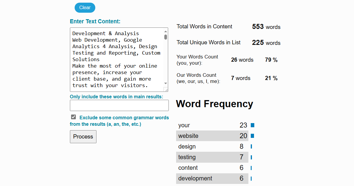Word Frequency Counter